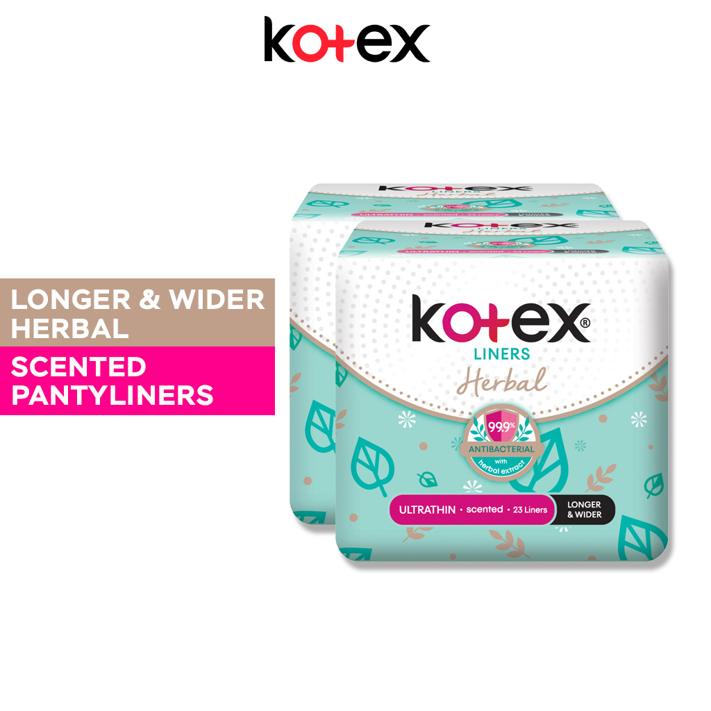 (Bundle of 2) Kotex Herbal Ultrathin Anti-Bac Longer & Wider Liners ...