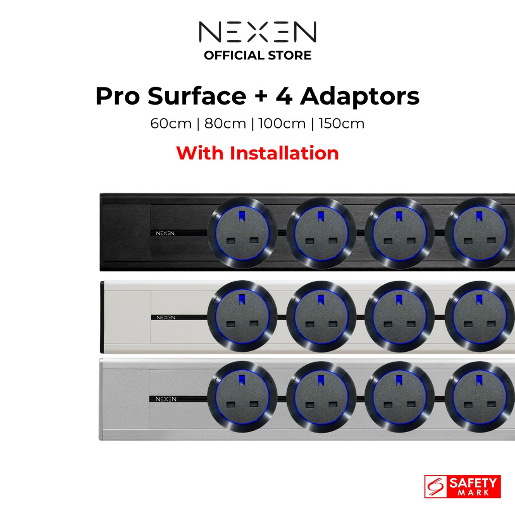 Nexen Pro Surface Power Track + 4 Adaptors (with Installation) | Power ...