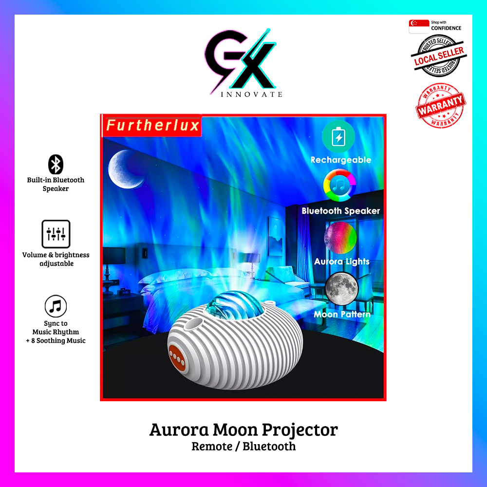 🇸🇬🔥 GX Northern Light Aurora with Moon Projector / Flying Saucer ...