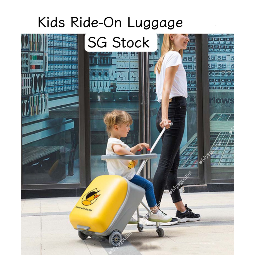 SG Seller Kids Ride-On Luggage Carry on Suitcase Lazy Luggage Easy ...