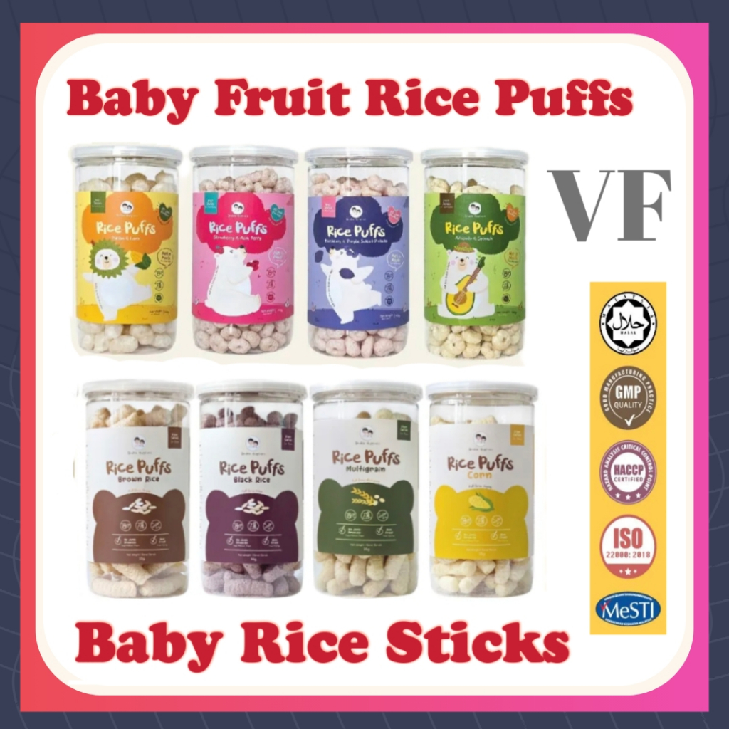 Double Happiness Baby Rice Stick (6 mths) & Baby Fruits Rice Puffs (9 ...