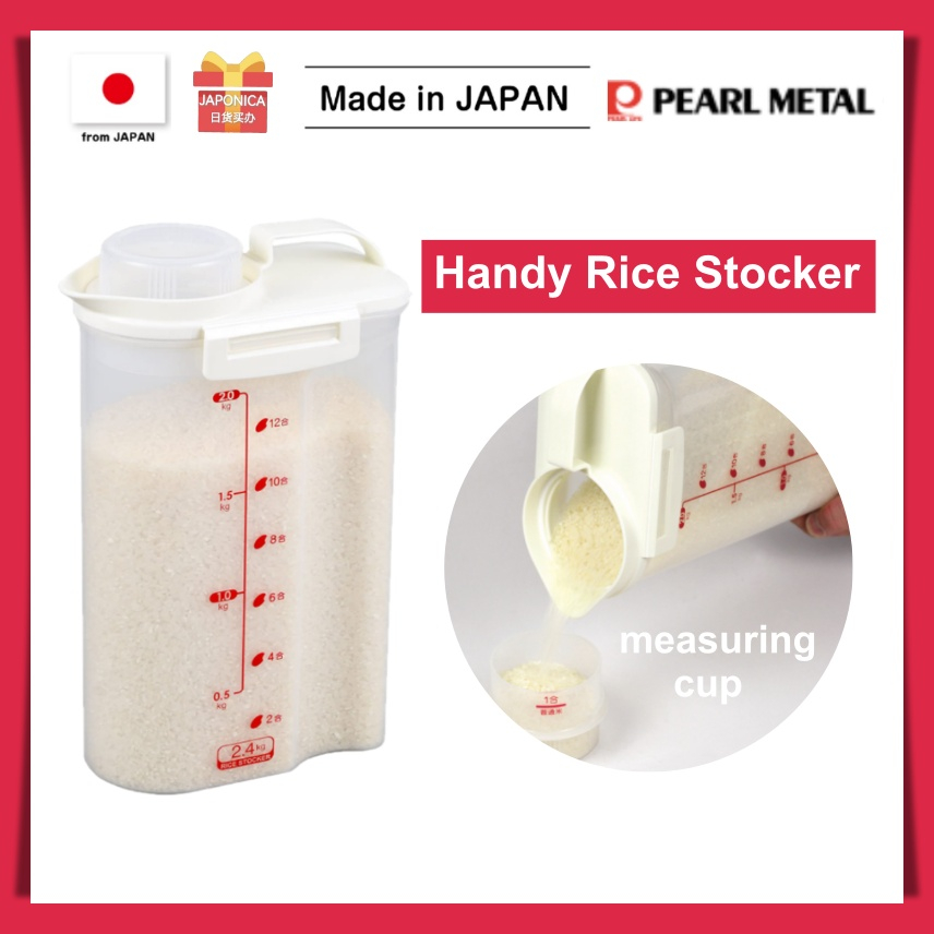 【PEARL METAL】- Pearl Life - Handy Rice Stocker / Measuring Cup Lid ( 2 ...