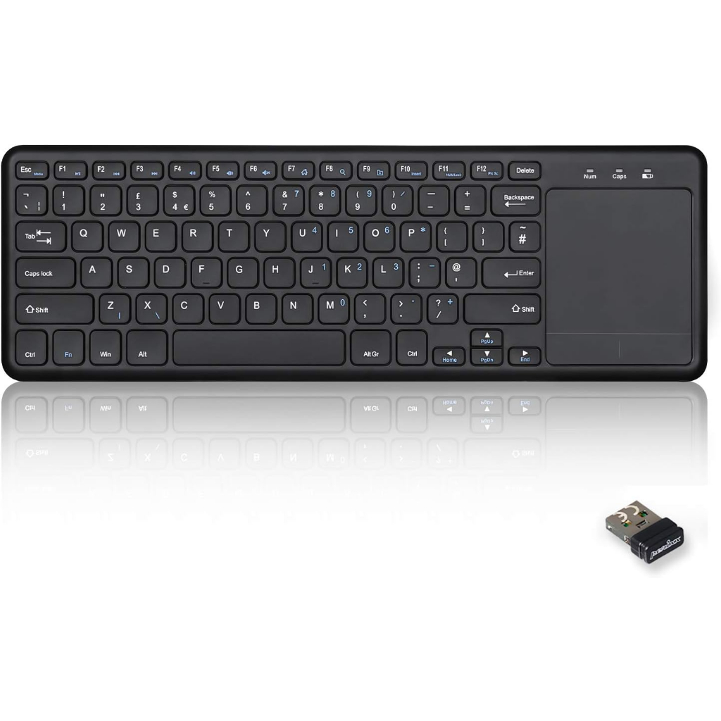 perixx PERIBOARD-716 III Wireless Silent Keyboard with Touchpad, X Type ...
