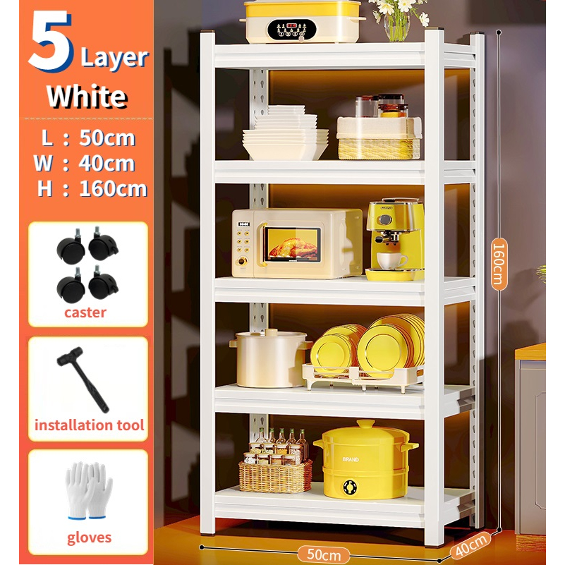 Heavy Duty Metal Rack Boltless Shelf Movable Kitchen Rack Storage Shelf ...