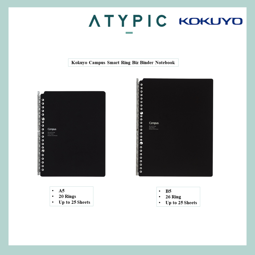 Kokuyo Campus Smart Ring Biz Binder Notebook (A5/B5) | Shopee Singapore