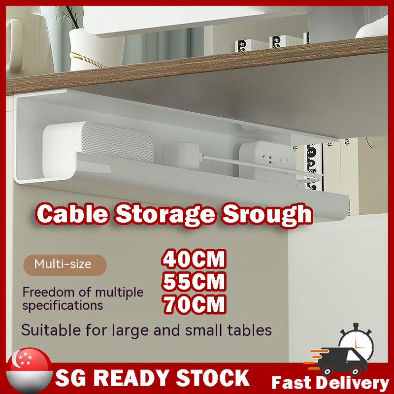 ⭐🇸🇬 READY STOCK 40/55/70CM Under Desk Cable Management Organize Punch ...