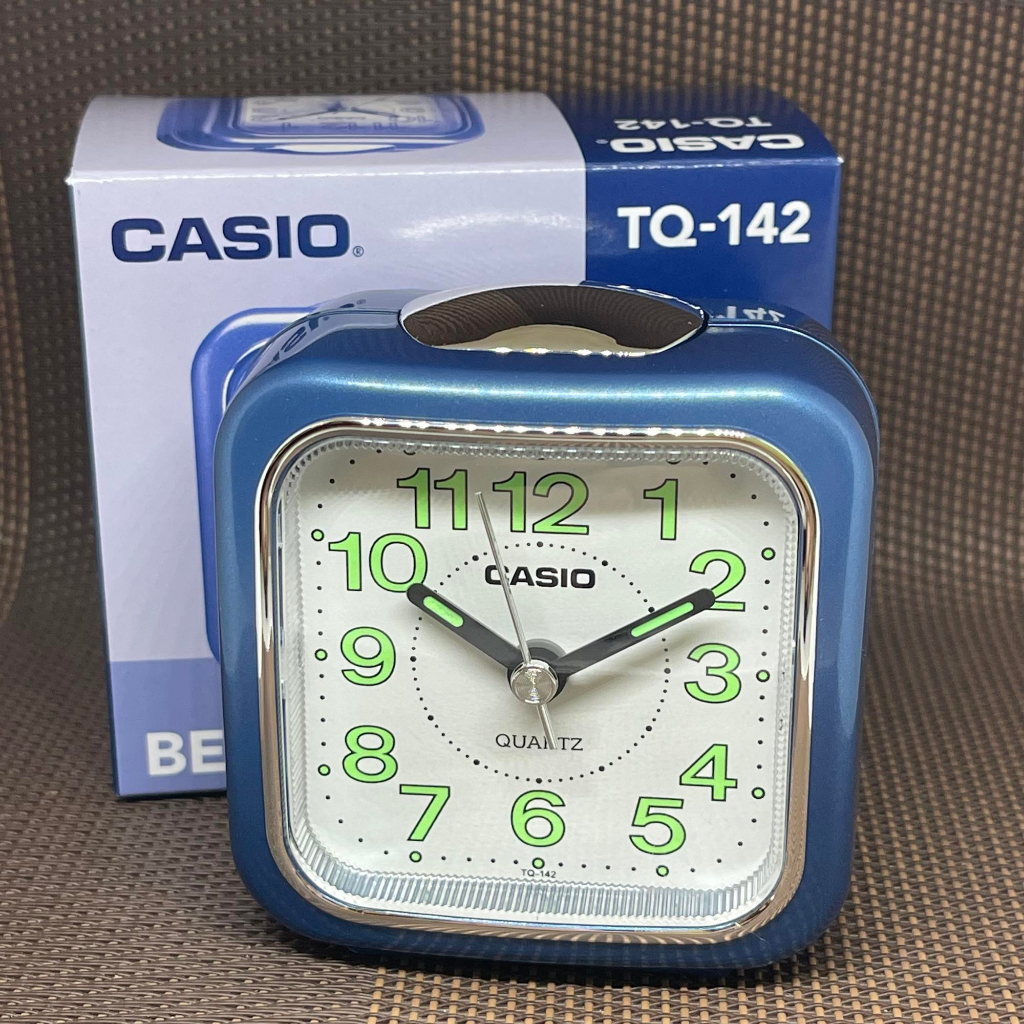 [Original] Casio Clock TQ-142-2D Traveler Small Size Blue White Analog ...