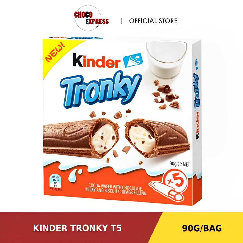 Kinder Tronky Milk Chocolate Wafer T5 90g/ Italy Product | Shopee Singapore