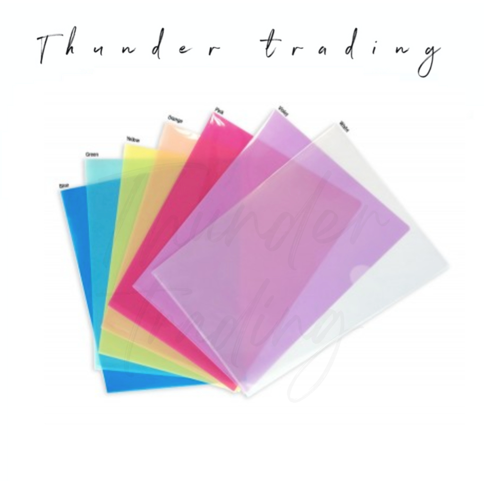 A4 L-Shape Plastic File Folder Clear Transparent Folder ( 36 Pieces ...