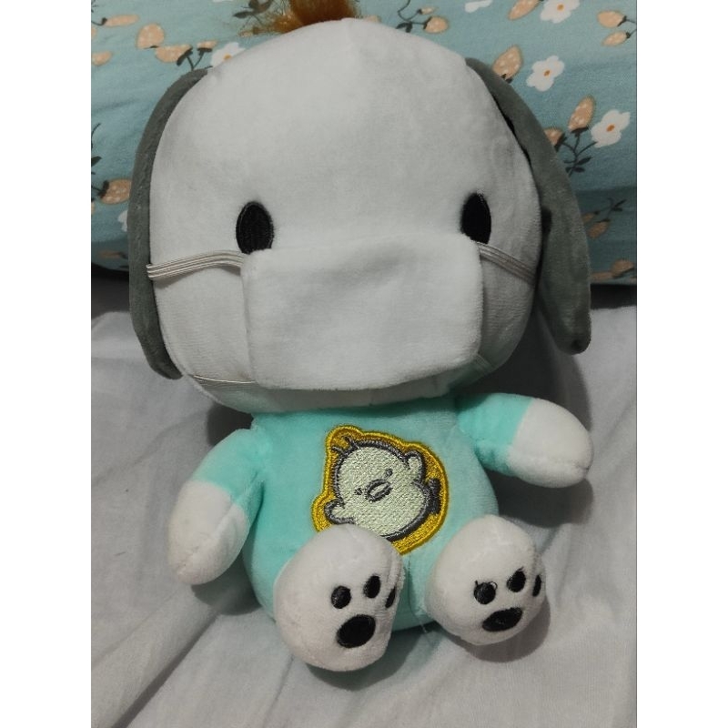 Pochacco Plush with Mask 😷🧸 Baby Pochacco | Shopee Singapore