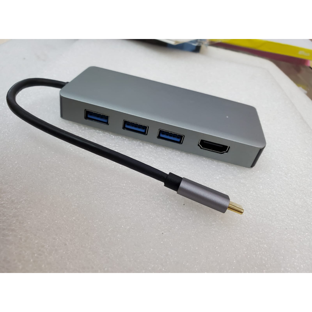 5 in 1 USB-C Hub (USB3.0 x3/HDMI Female/VGA Female)Ruipoo | Shopee ...