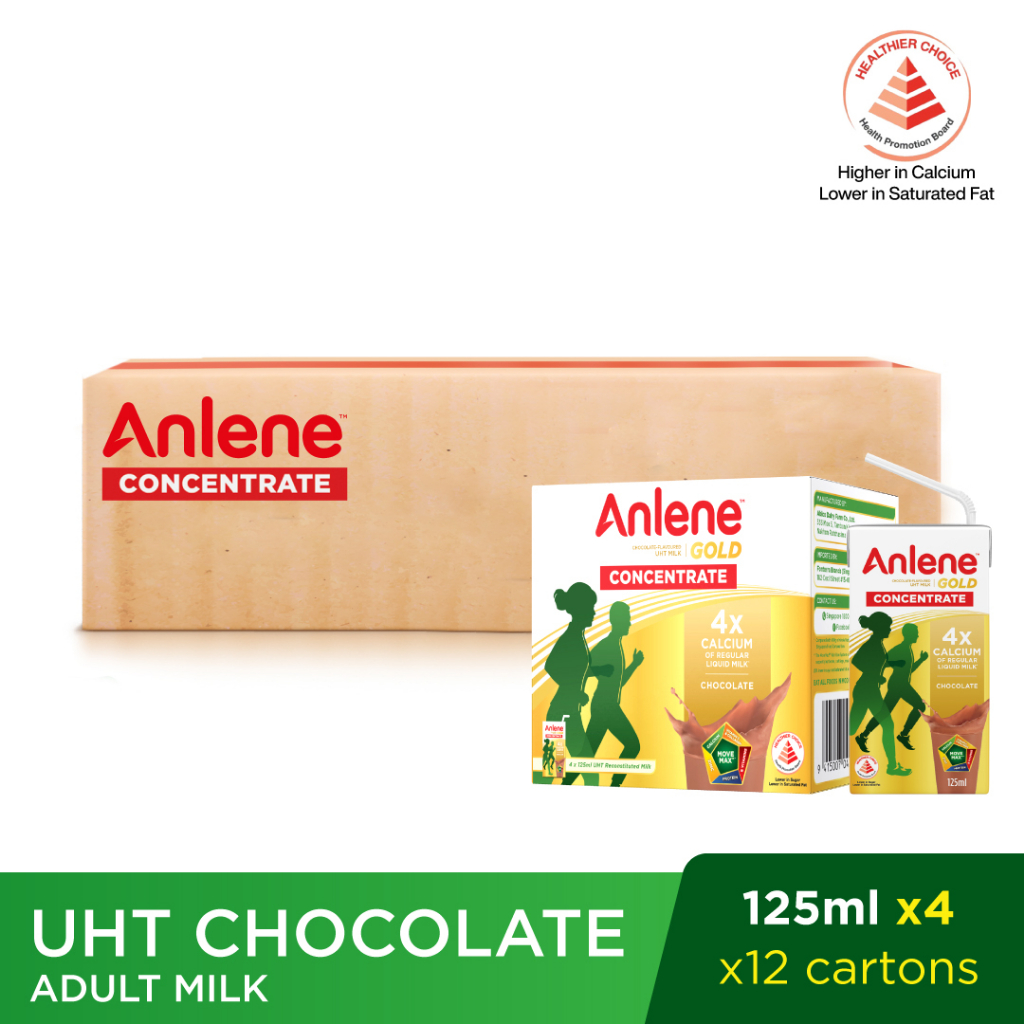 [Carton of 12] ANLENE Gold UHT Concentrate Adult Milk - Chocolate (4 x ...