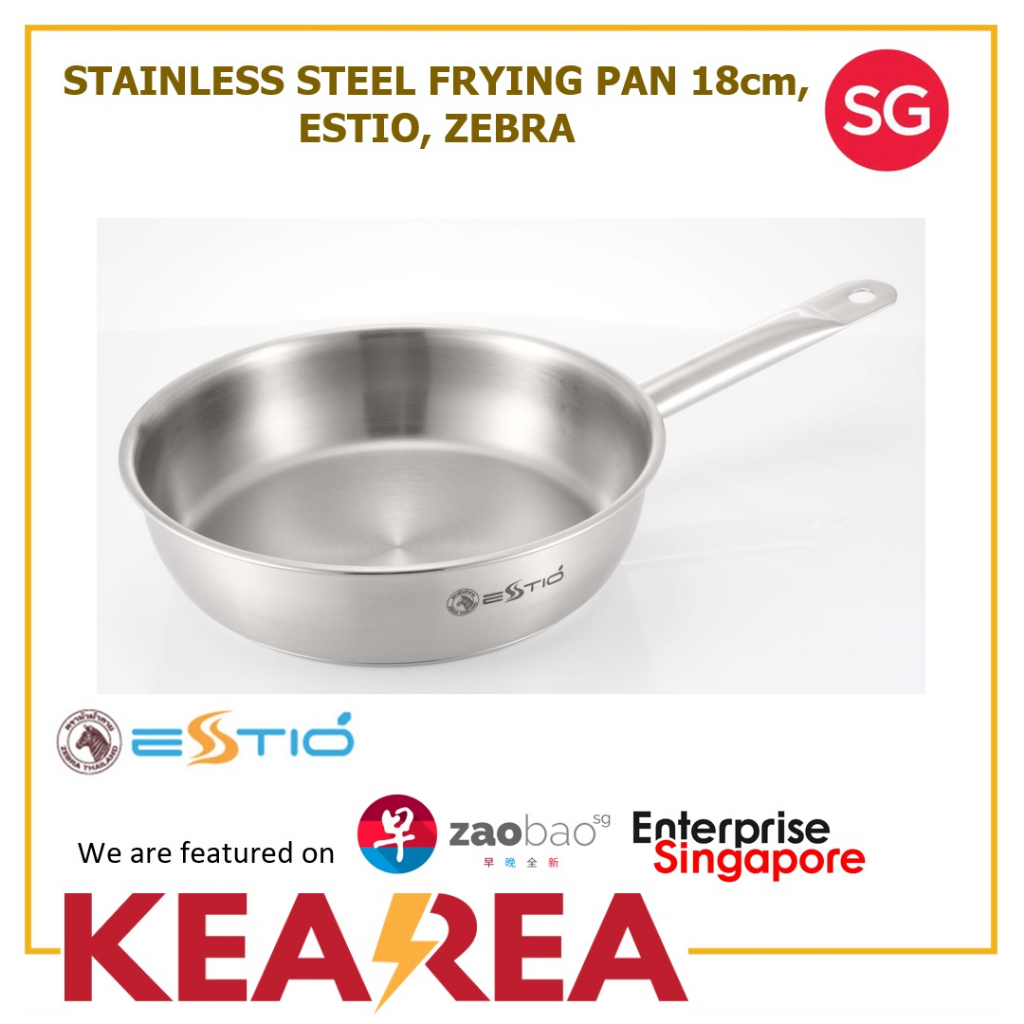 Zebra Estio Stainless Steel Frying Pan 18cm | Shopee Singapore