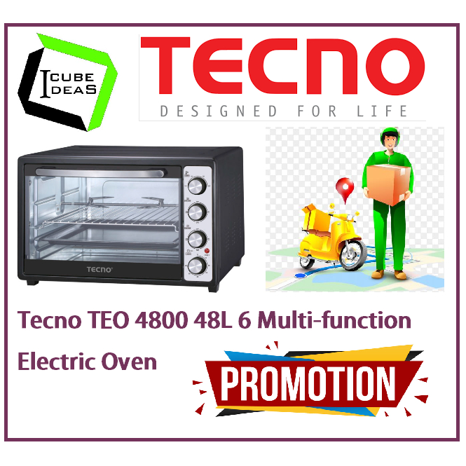Tecno TEO 4800 48L 6 Multi-function Electric Oven | Shopee Singapore