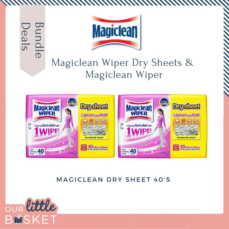 Bundle Deal | KAO Magiclean Wiper Dry Sheet [40 Sheets] / Magiclean ...