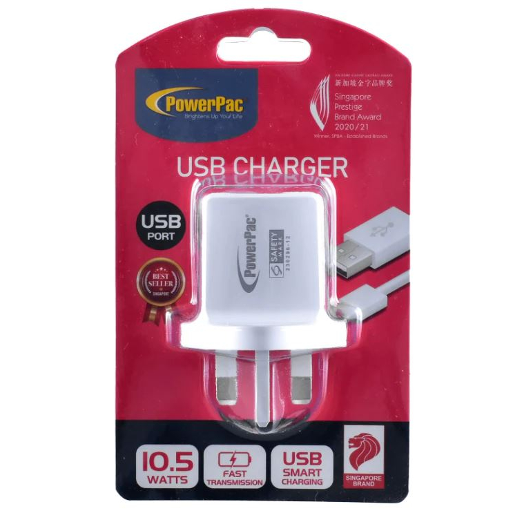 PowerPac Smart Charge USB PORT Charger | TYPE A Adapter (PP7986) 10.5W ...