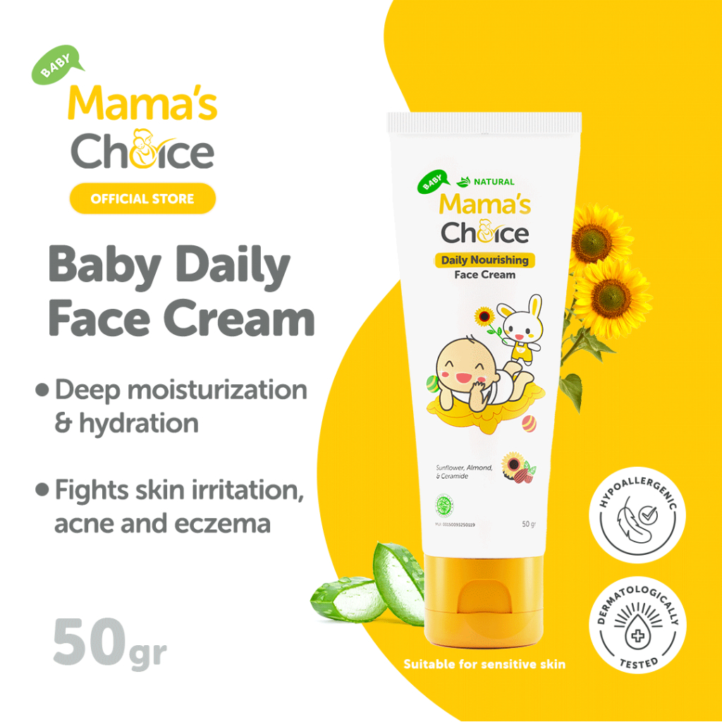 Mama's Choice Baby Daily Nourishing Face Cream with Organic Aloe Vera ...