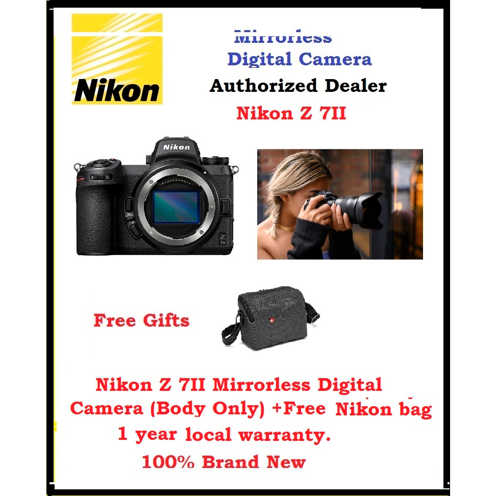Nikon Z 7II Mirrorless Digital Camera (Body Only) + Free Nikon bag + 1 ...