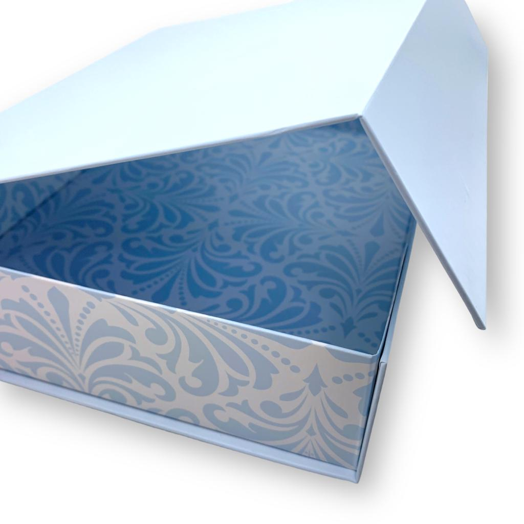 Premium Gift Box – Batik Blue (Magnetic Rigid Box) | Shopee Singapore