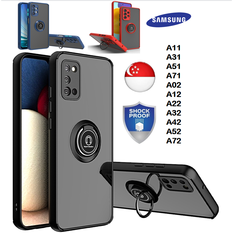 [Frosted Matte Ring] For Samsung Galaxy A11 A31 A51 A71 A02 A12 A22 A32 ...