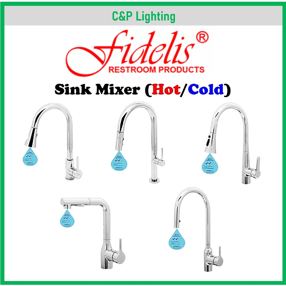 Fidelis Hot and Cold Pull-out Faucet Mixer Kitchen Sink Tap FT-67 ...