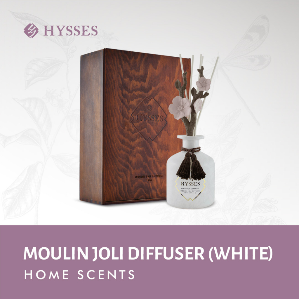 Hysses Bergamot Geranium Moulin Joli Diffuser (White) | Shopee Singapore
