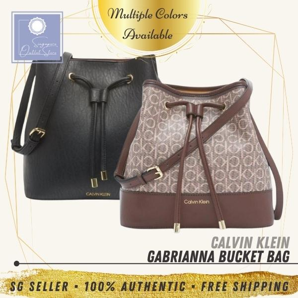 [SG SELLER] Calvin Klein CK Womens Gabrianna Bucket Vegan Leather ...