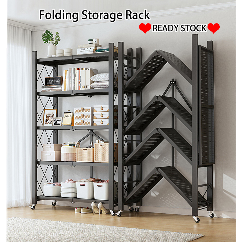 【READY SOTCK】No installation Home Folding storage rack | Shopee Singapore