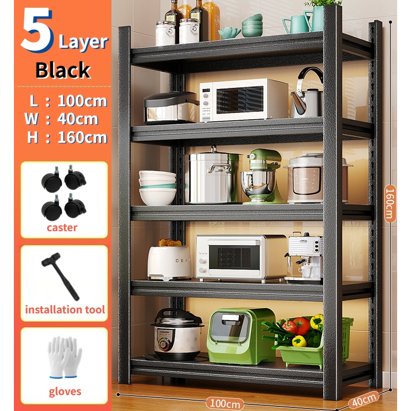 Heavy Duty Metal Rack Boltless Shelf Movable Kitchen Rack Storage Shelf ...