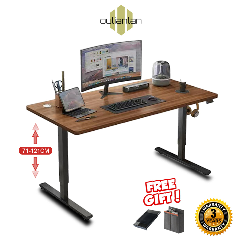 Oulianlan Height Adjustable Table 120cm Standing Desk With 4 Memory ...