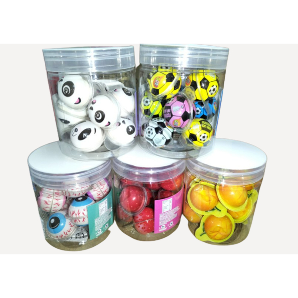 10PCS Gummy Jelly Ball Soft Candy Gula Gula Viral Strawberry Eyeball ...