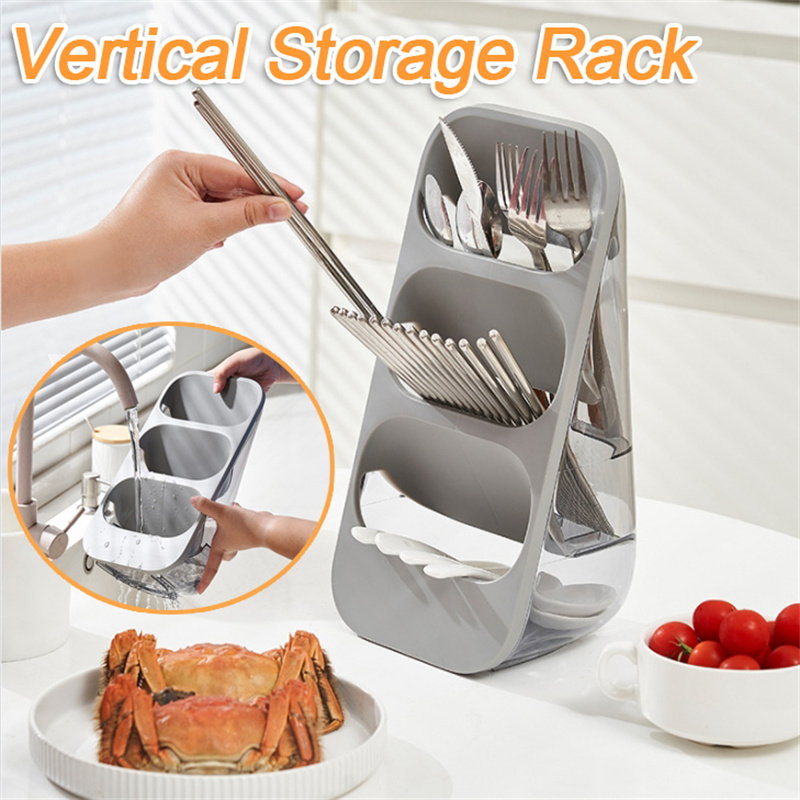 【SG Ready Stock】 Chopsticks Storage Rack Vertical Utensil Holder Spoon ...