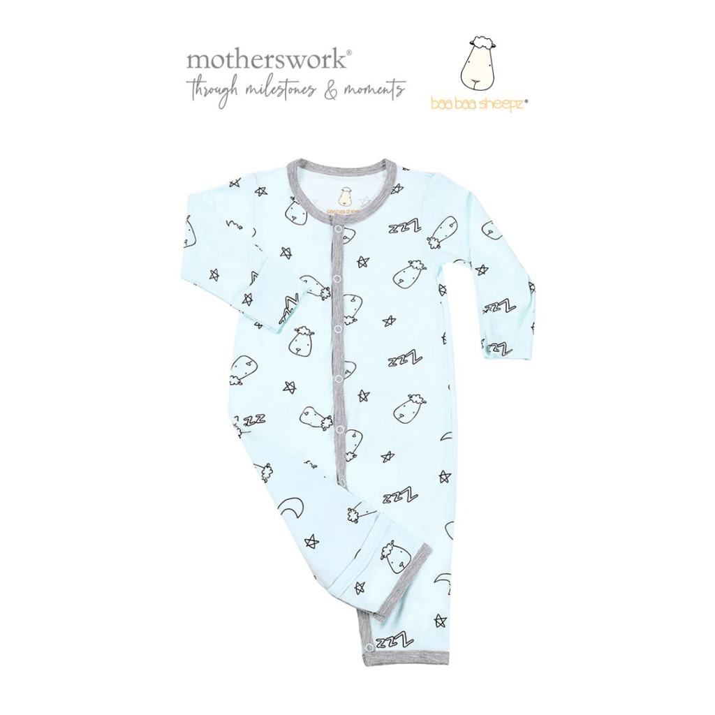 Baa Baa Sheepz Romper Blue Small Star & Sheepz/Goodnight | Shopee Singapore
