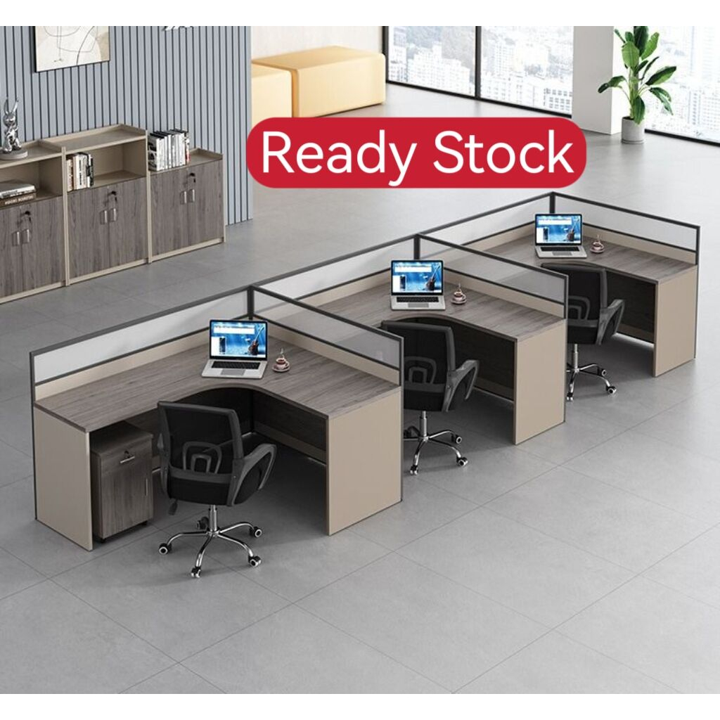 SG Ready Stock H304 - L Shape Workstation with High Partition, Moveable ...