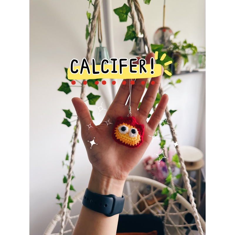 Calcifer Crochet Keychain Studio Ghibli howls moving castle | Shopee ...