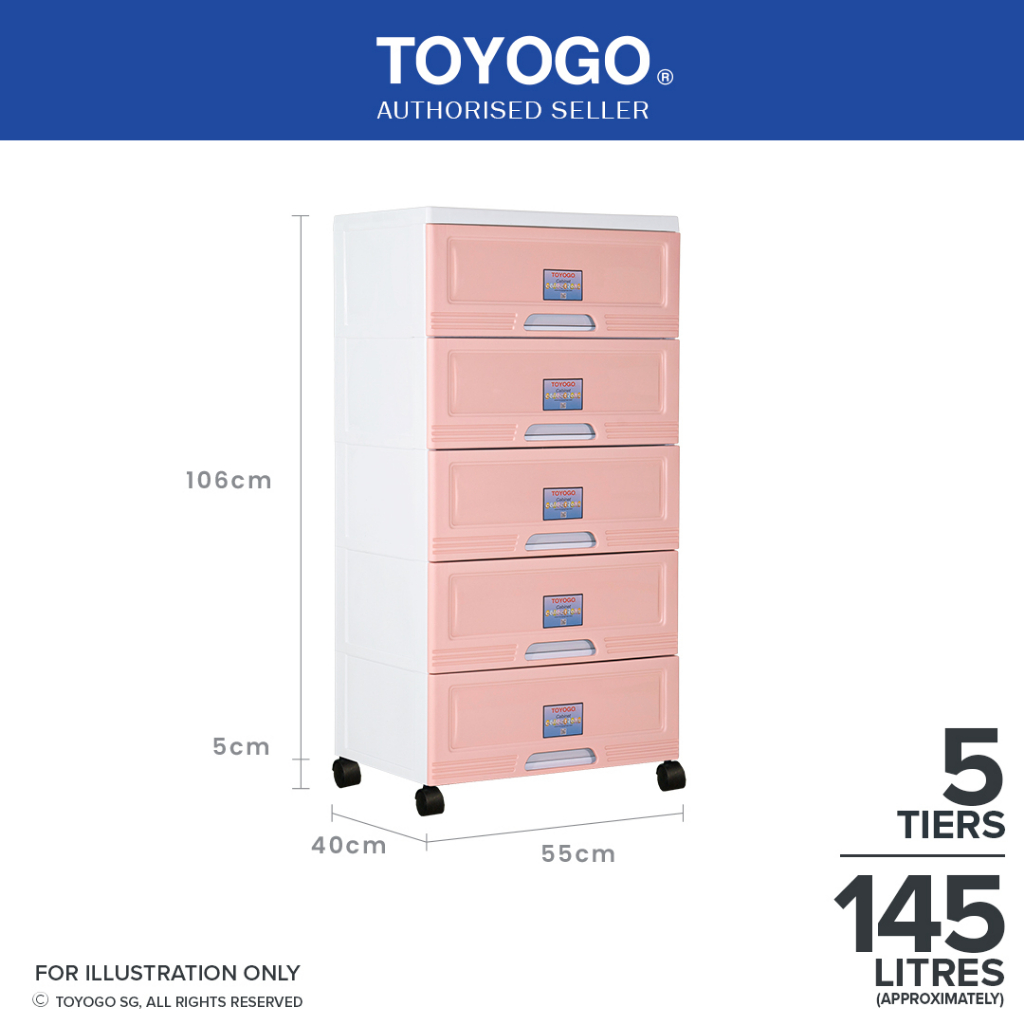 Toyogo 609-4 609-5 609-6 Plastic Storage Cabinet / Drawer | Shopee ...