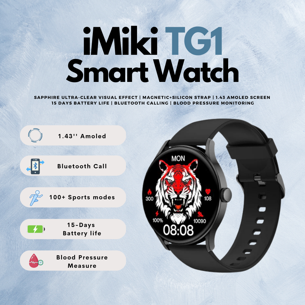 [OFFICIAL SG WARRANTY] Imilab Imiki TG1 Smartwatch Bluetooth calling ...