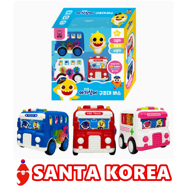 Pinkfong ☆ Baby Shark Rescue Mini Bus with Figure Set (Fire Truck ...