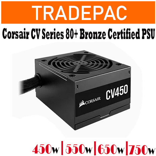 CORSAIR CV Series CV450/CV550/VC650/CV750 80 Plus Bronze Certified PSU ...