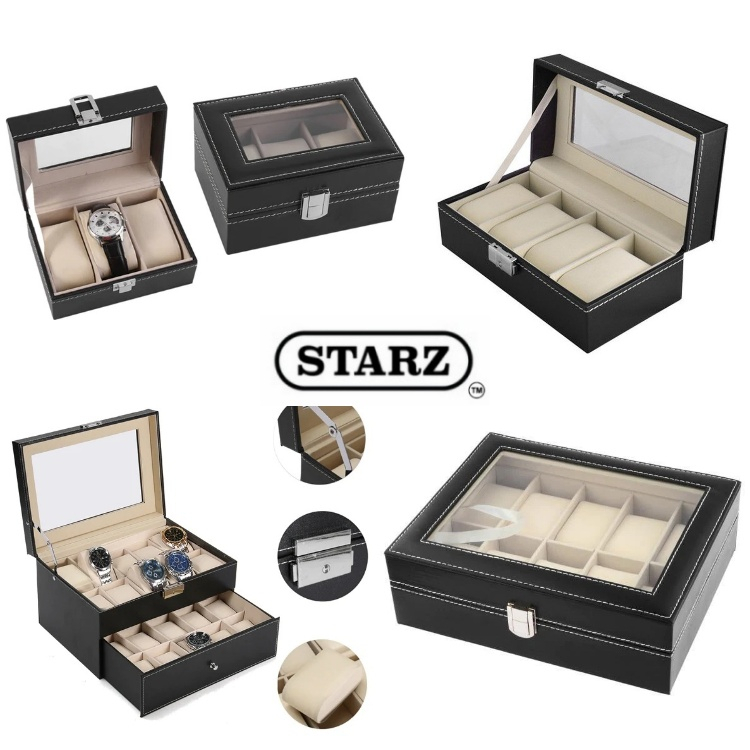 STARZ - 2 to 24 Slots PU Basic Watch Storage Display Box , Watches ...