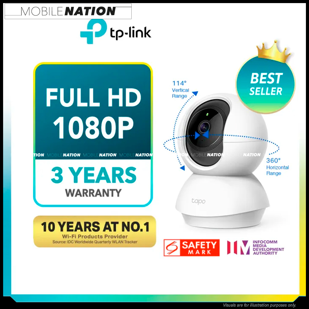 TP-LINK Tapo TC70 CCTV 360 WIFI 1080P/2K Full HD/Super HD Home Security ...