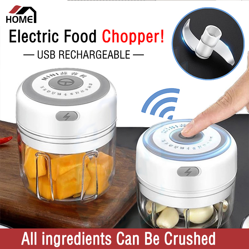 Mini Electric USB Rechargeable Food Processor 250ML Meat Grinder ...