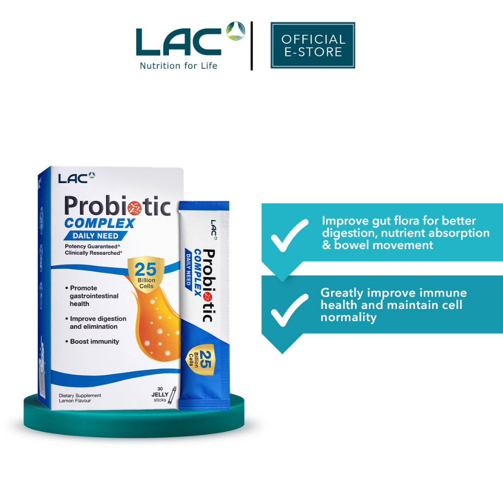 [LAC PROBIOTIC] Probiotic Complex 25 Billion Cells - Daily Support (15g ...
