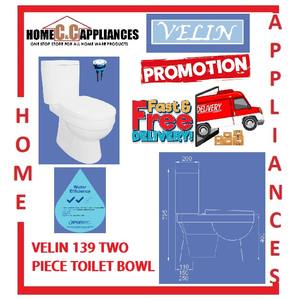 VELIN 139 TWO PIECE TOILET BOWL | Shopee Singapore