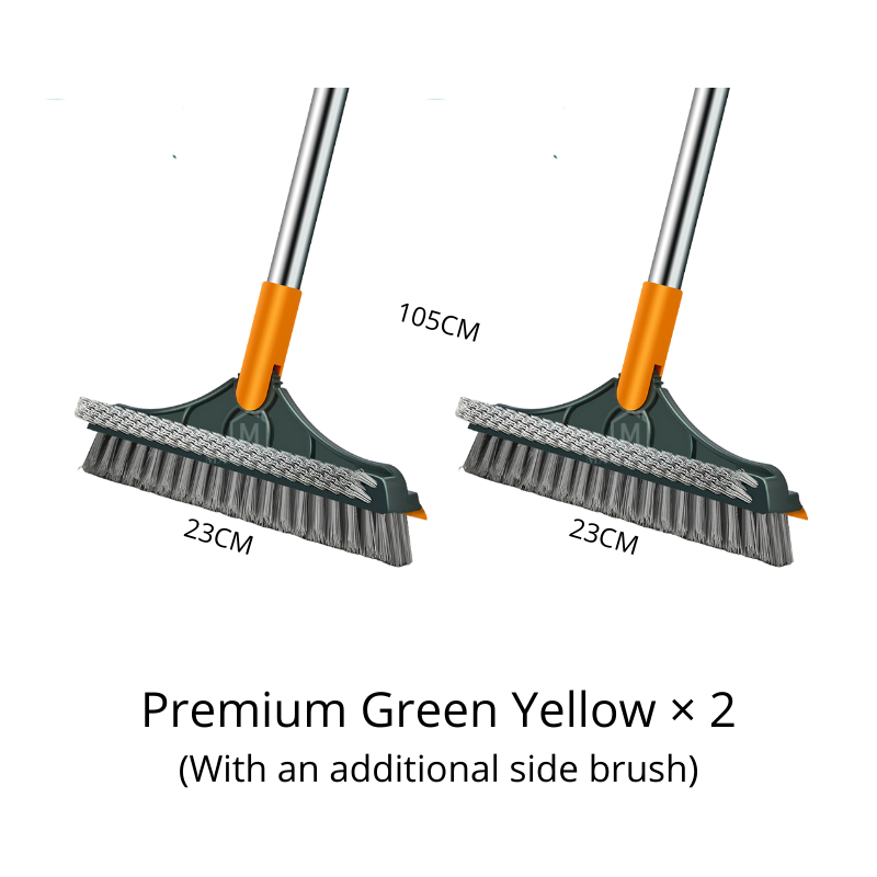 🇸🇬 Ready Stock 2 in 1 Grout Cleaner Brush with Long Handle V Shape ...
