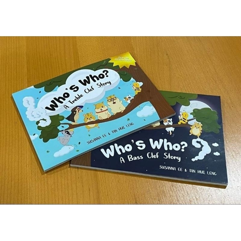 2 book set :Who's Who?A story in Treble and Bass Clef (free stickers ...