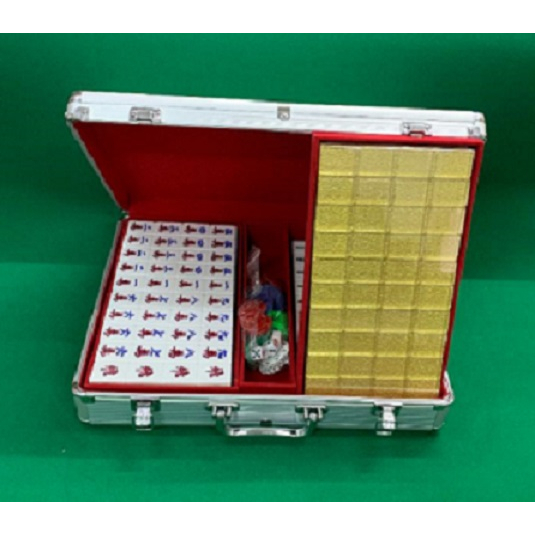 A1 Size 37mm Crystal Gold Mahjong Set With Aluminum Casing | Shopee ...