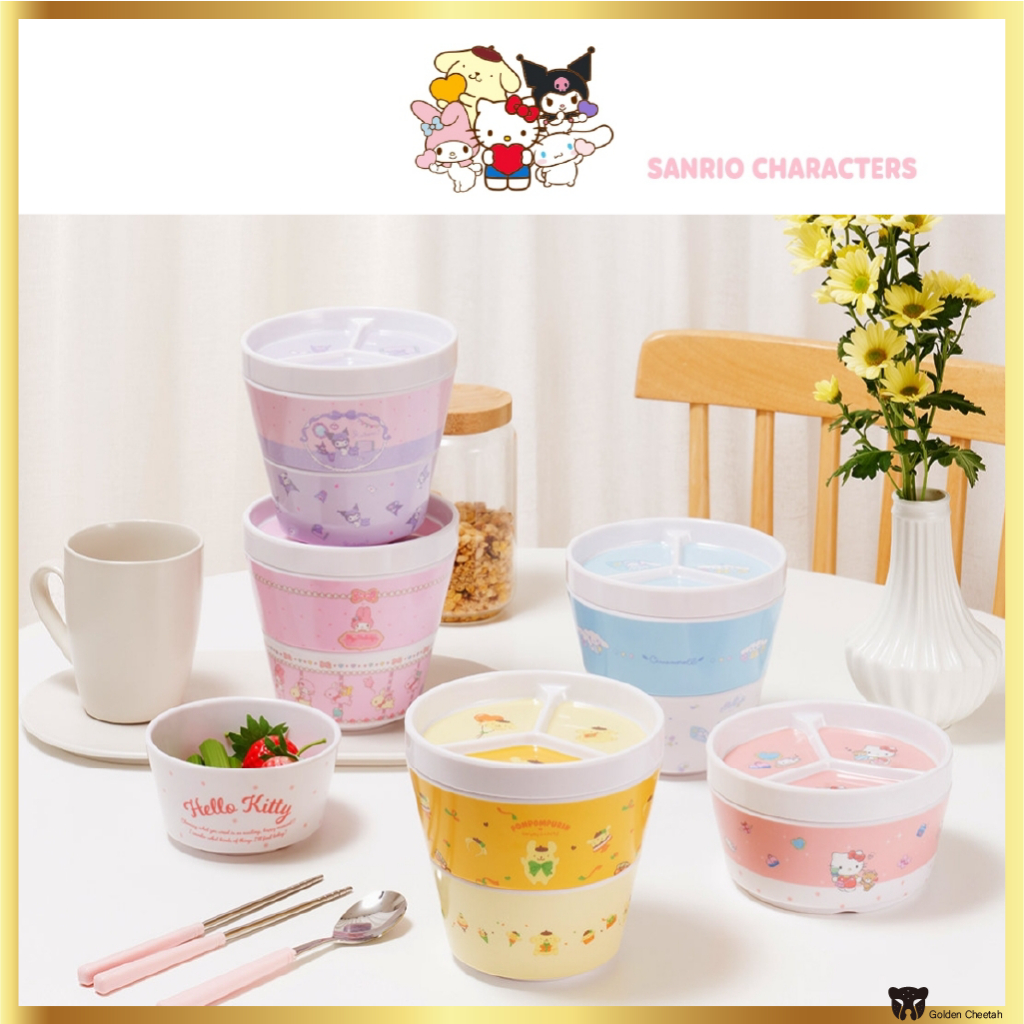 Sanrio Characters Tableware Divided Plate & Bowl & Rice Bowl 5types ...