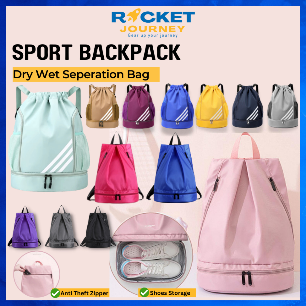Outdoor Backpack Dry Wet Bag Camping Backpack Sports Bags Travel Pool ...