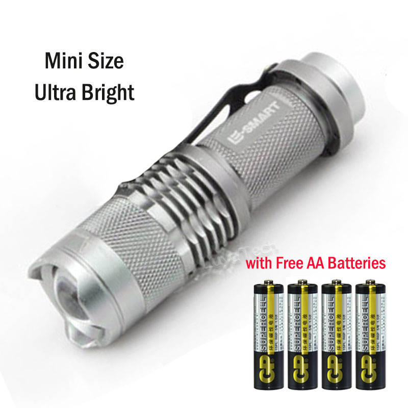Mini Torchlight with GP AA Battery 4 Pcs Ultra Bright Mini LED 3 Mode ...
